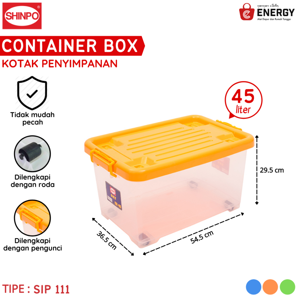 SHINPO CONTAINER BOX 95 LITER - Energy Bali