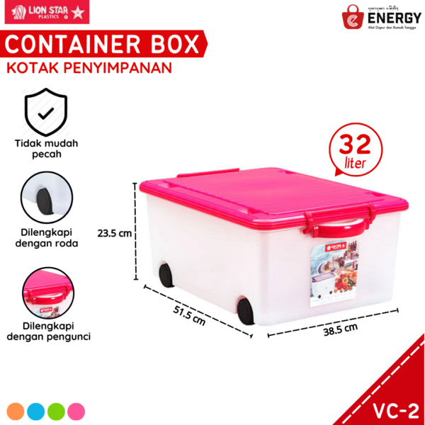 LION STAR CONTAINER BOX 32 LITER - Energy Bali
