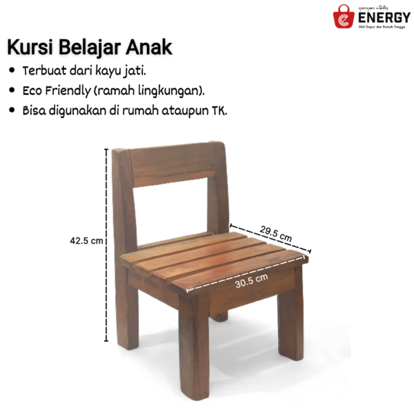 KURSI KAYU BELAJAR ANAK - Energy Bali