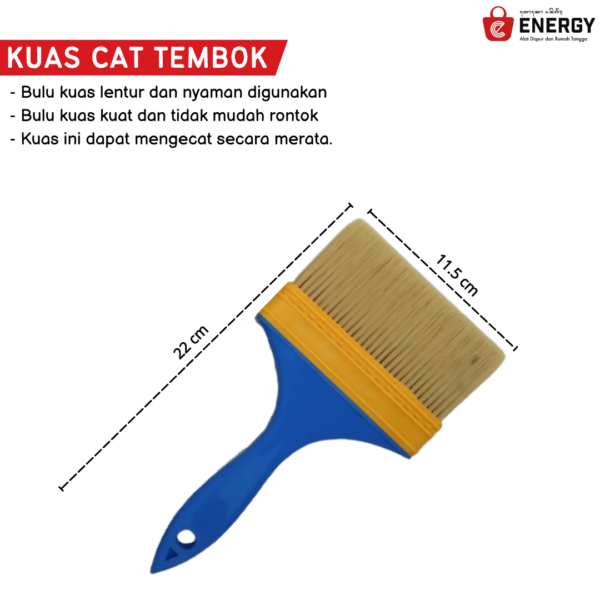 KUAS NYLON GAGANG BIRU 126/5″ - Energy Bali