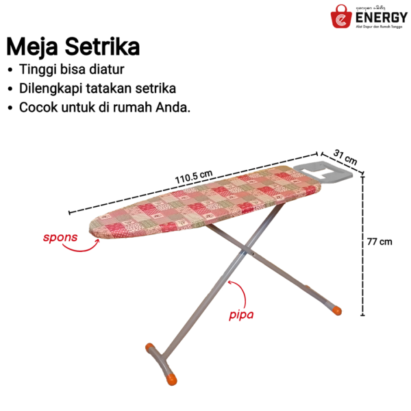 MEJA SETRIKA LIPAT BERDIRI - Energy Bali