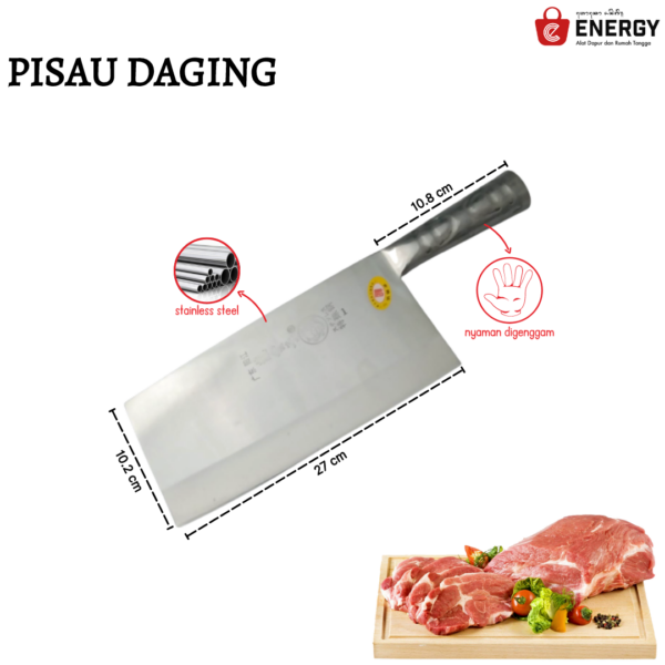 GOLOK DAGING FULL STAINLESS - Energy Bali