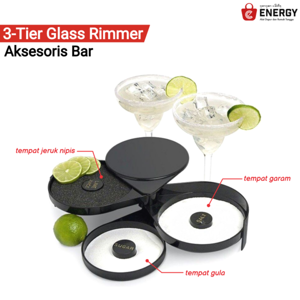 3-TIER PLASTIC GLASS RIMMER - Energy Bali