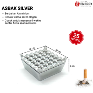 ASBAK ROKOK SILVER 25 LUBANG - Energy Bali