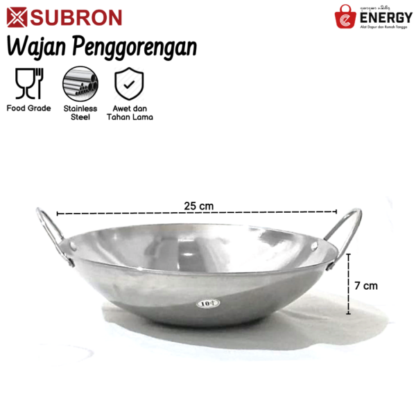 SUBRON WAJAN STAINLESS STEEL 25 CM - Energy Bali
