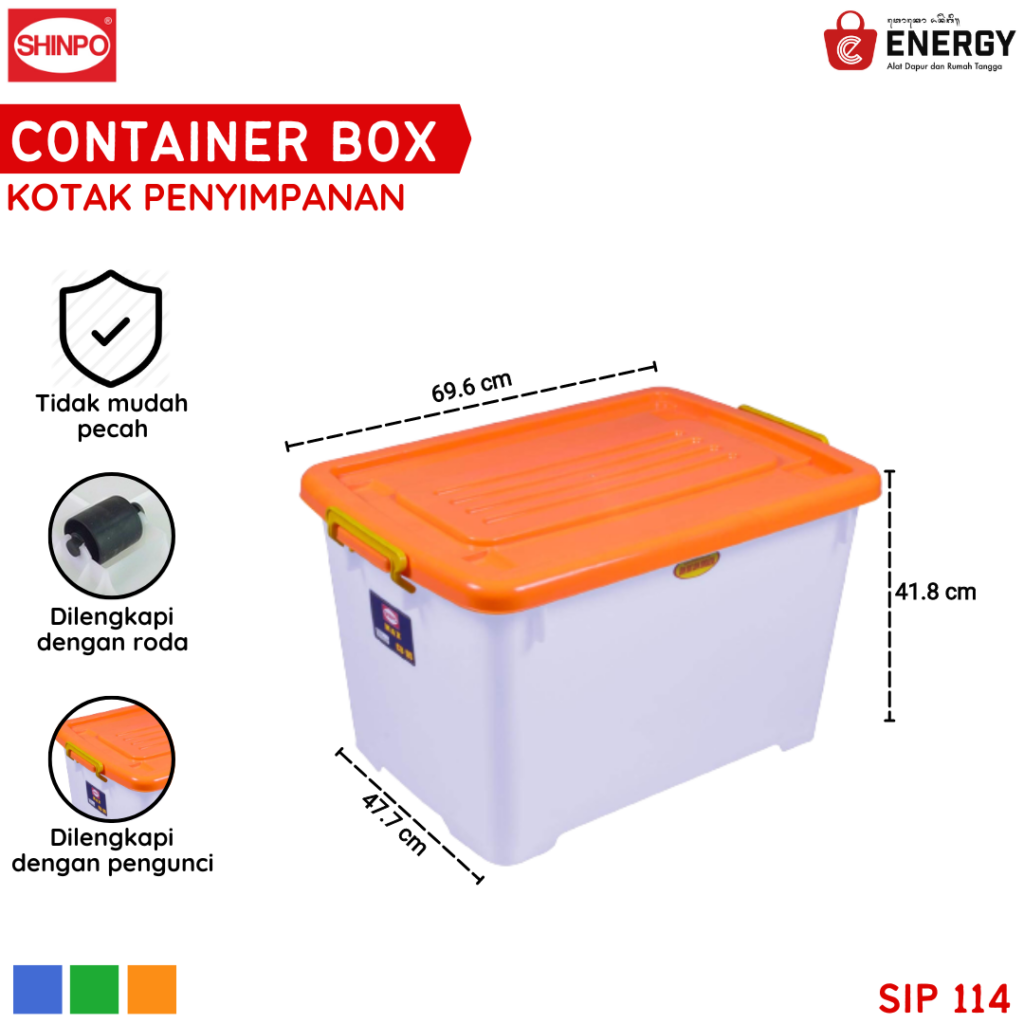 SHINPO CONTAINER BOX 95 LITER - Energy Bali