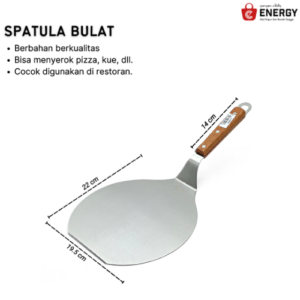 SPATULA PIZZA BULAT GAGANG KAYU - Energy Bali