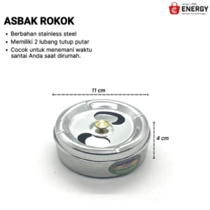 ASBAK ROKOK PUTAR STAINLESS - Energy Bali