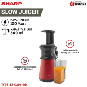 SHARP SLOW JUICER EJ-C20Y-RD - Energy Bali
