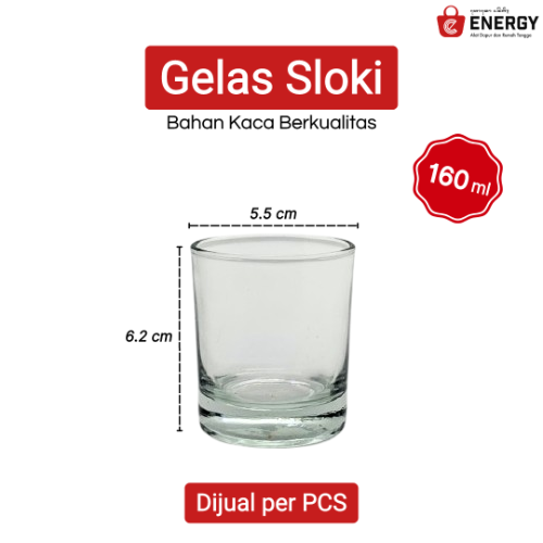 GELAS SLOKI LU-03 (160 ML) - Energy Bali