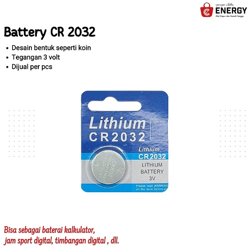 BATERAI LITHIUM CR 2032 - Energy Bali