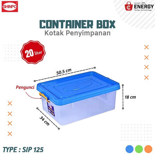 SHINPO CONTAINER BOX 20 LITER - Energy Bali