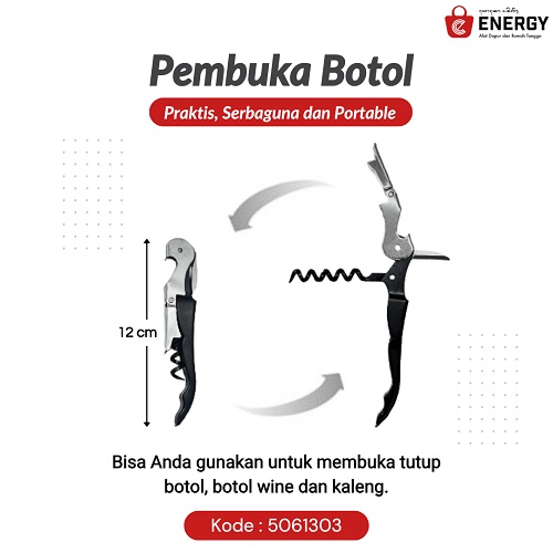 ALAT PEMBUKA TUTUP BOTOL 3 IN 1 - Energy Bali